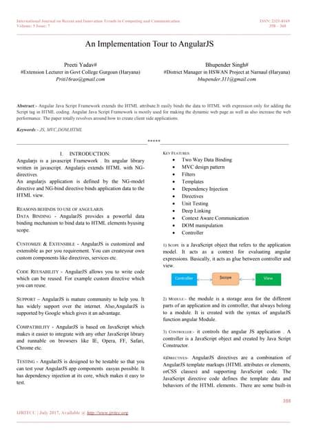 An Implementation Tour To Angularjs Pdf