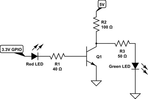 Use Transistors For Controlling Two LEDs Electrical Engineering Stack Exchange