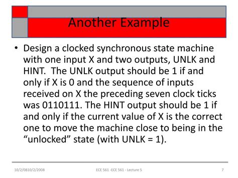 Ppt State Machine Implementation Examples In Ece 561 Powerpoint