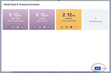 Get Report World Clock Timezone Converter Macro For Confluence