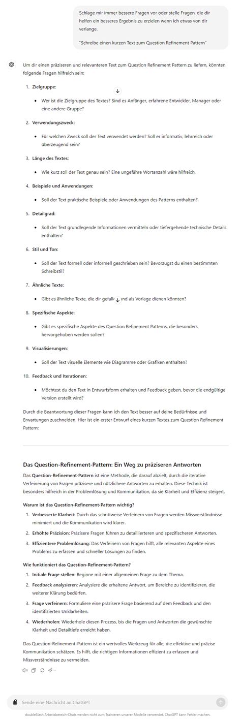 Prompt Der Woche Das Question Refinement Pattern Business Software Und It Blog Wir