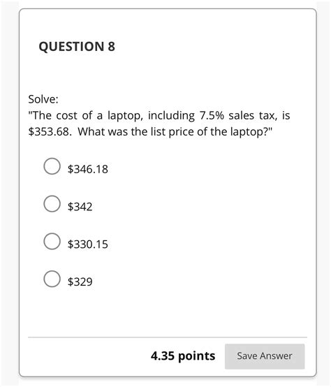 Solved Question 7 Solve At A 35 Off Sale A Leather