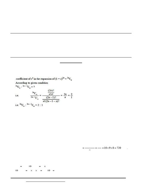 Maths Class Xi Chapter 05 06 Permutation Combinations And Binomial