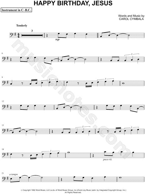 Brooklyn Tabernacle Choir Happy Birthday Jesus Bass Clef Instrument