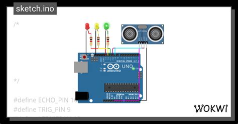 Sensor Ultrasonik Wokwi Esp32 Stm32 Arduino Simulator