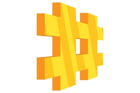 premium vector hash tag social media sticker design