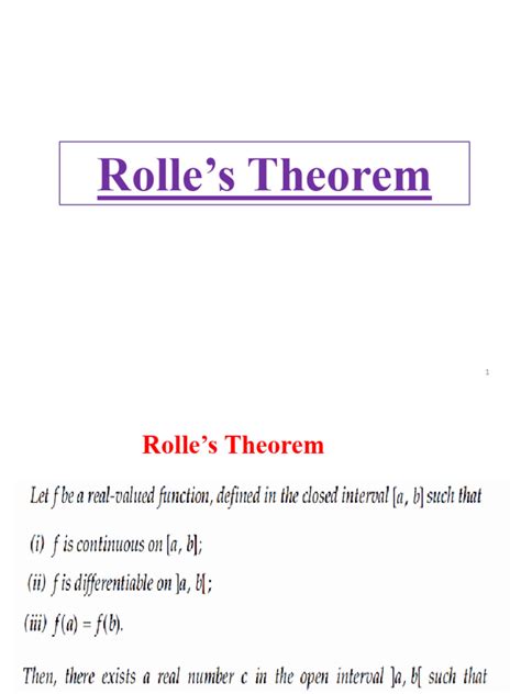 Rolls Theorem Pdf