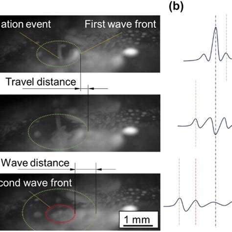 a wave propagation measurements in high speed images and b 2d sketches