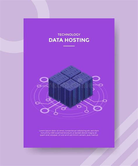 Server Data Center Collection Infographic Template Banner Website Or Brochure Print For