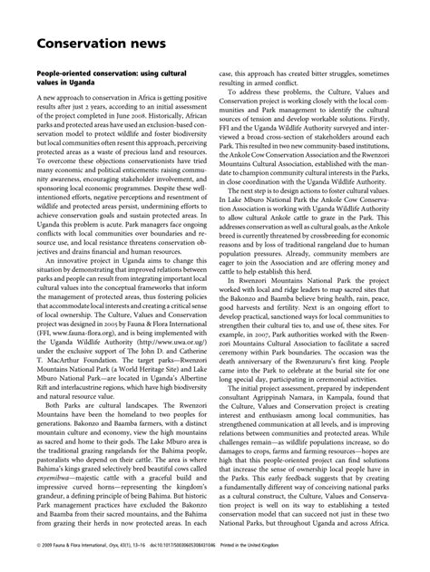 Pdf New Resources For Assessing The Effectiveness Of Management In Protected Areas