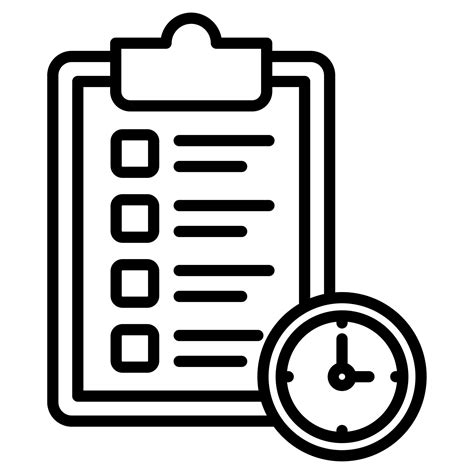 Scheduled Tasks Icon Line Vector Illustration 39886044 Vector Art At