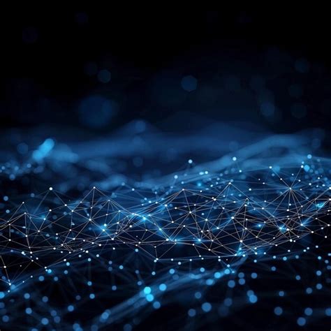 Abstract Blue Network Connections With Polygonal Lines Technology Concept Vector Illustration