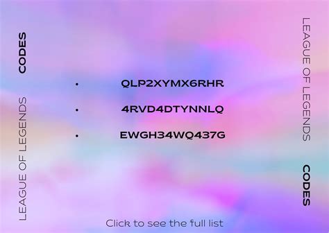 50 league of legends codes followchain