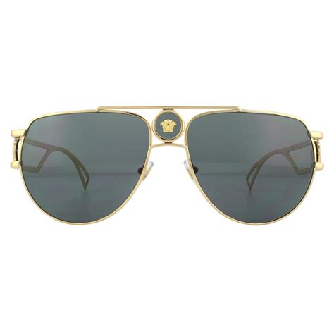 Versace Sunglasses Ve2225 100287 Gold Grey Discounted Sunglasses
