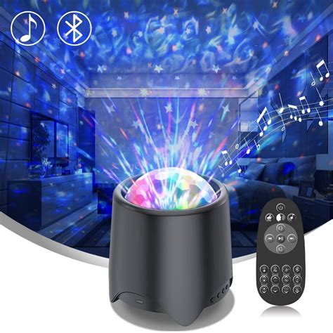 Lampe Projecteur LED Étoile Projecteur de Veilleuse Rotatif avec télécommande W lm Leroy