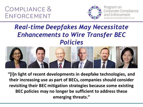 Nyu Program On Corporate Compliance And Enforcement On Linkedin Ai Deepfake