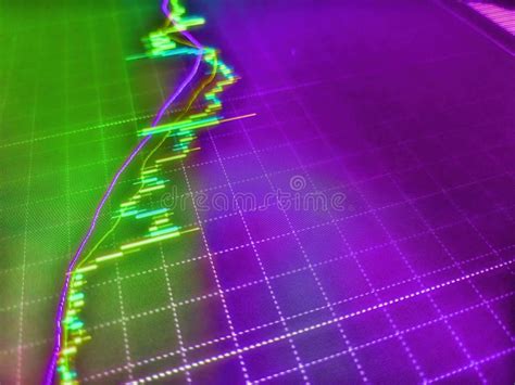Financial Graph Binary Options Chart With Assets Values Moving Up And