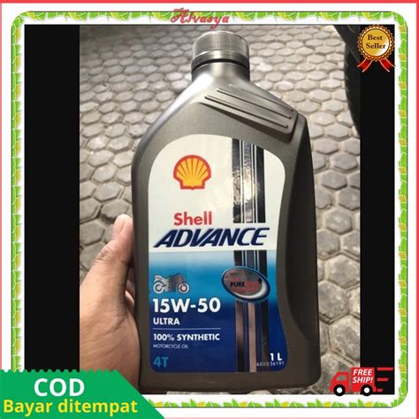 Oli Motor Shell Advance Ultra 1 Liter Original Oli Shell Advance Full