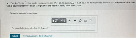 solved part a ﻿vector vec a ﻿ its x ﻿and y components