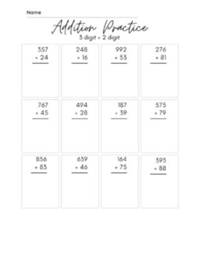 Addition Practice Worksheets Freebie Answer Keys By Ms Maurer Fourth