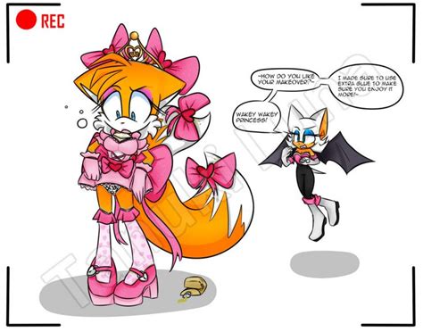 Tails In A Dress Request By Lunatanuki On Deviantart Sonic Funny
