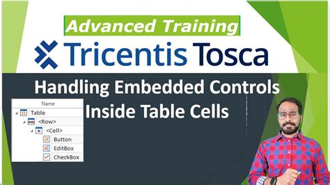 Tricentis Tosca 160 Lesson 30 Handle Web Tables Handling Embedded Controls Inside Table
