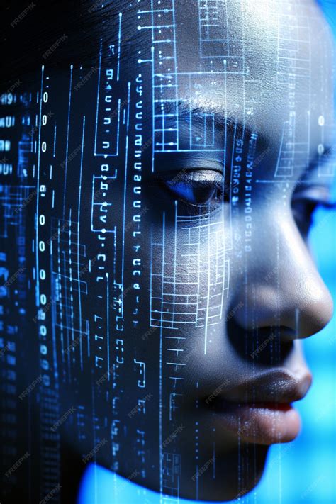 Premium Ai Image Woman With Digits On Her Skin Generated By Ai