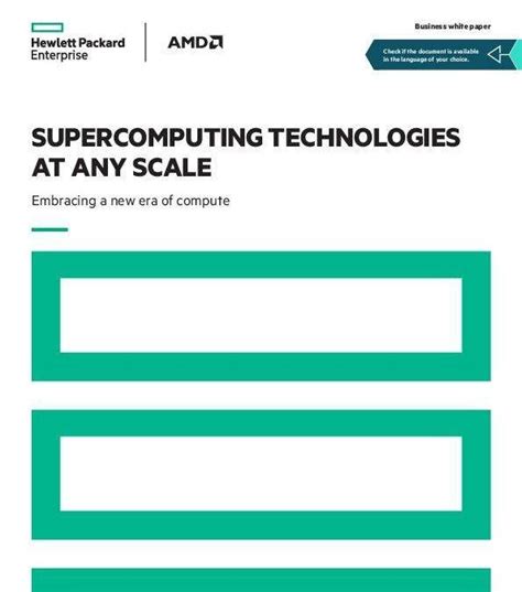 Supercomputing Technologies At Any Scale Consiliant Technologies