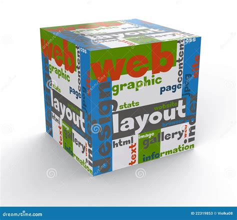cube web design stock illustration illustration of title 22319853