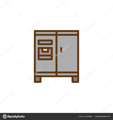 Refrigerator Fridge Filled Outline Icon — Stock Vector © Avicons 252369888