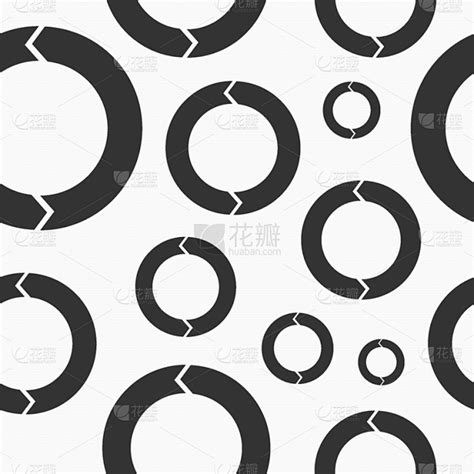 圆形四方连续纹样箭头符号脚踏车几何形状技术壁纸模板弯曲行动