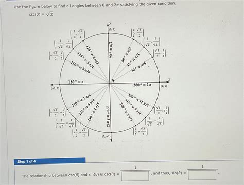 solved use the figure below to find all angles between 0