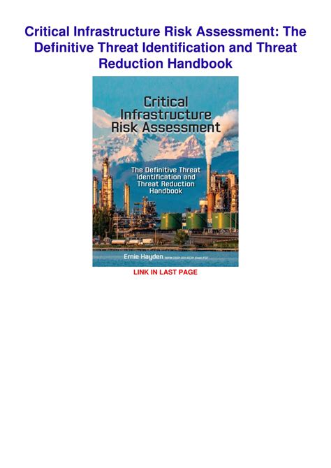 Ppt ️pdf⚡️ Critical Infrastructure Risk Assessment The Definitive Threat Identification And