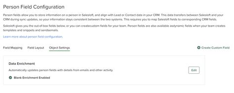 Person Field Configuration