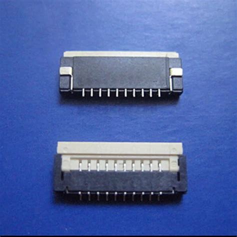 FFC Flexible Cable Sockets 1 0 Spacing 10 Pin FPC FFC Socket Flip Type In Connectors From