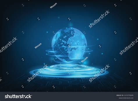 Vector Global Network Connection Concept World Stock Vector Royalty