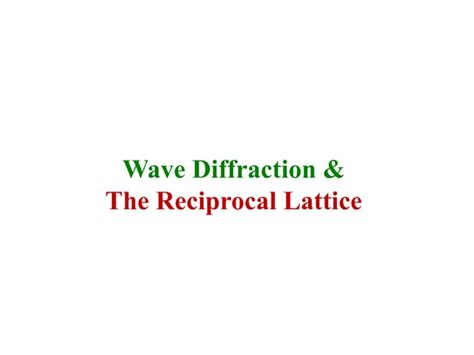 Ppt 3 Diffractionpptx Chemistry Science