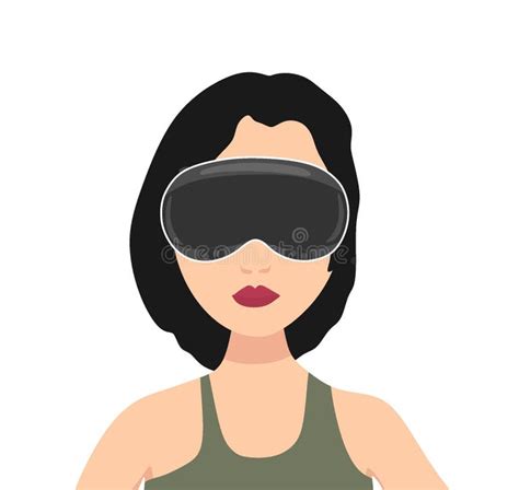 Girl With Spatial Computing Device Stock Illustration Illustration Of Glasses Background