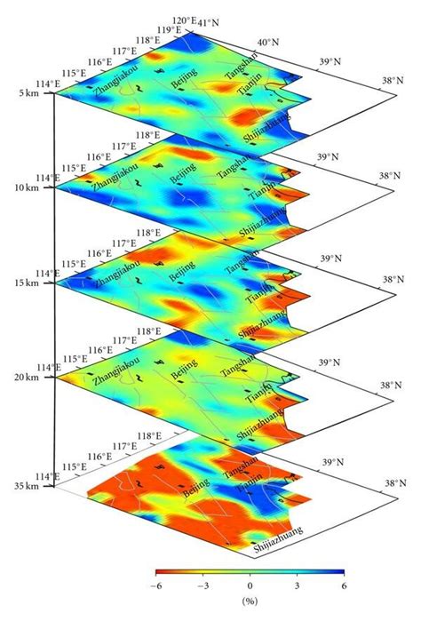 P Wave Velocity Perturbation In From The 1d Velocity Model As Shown