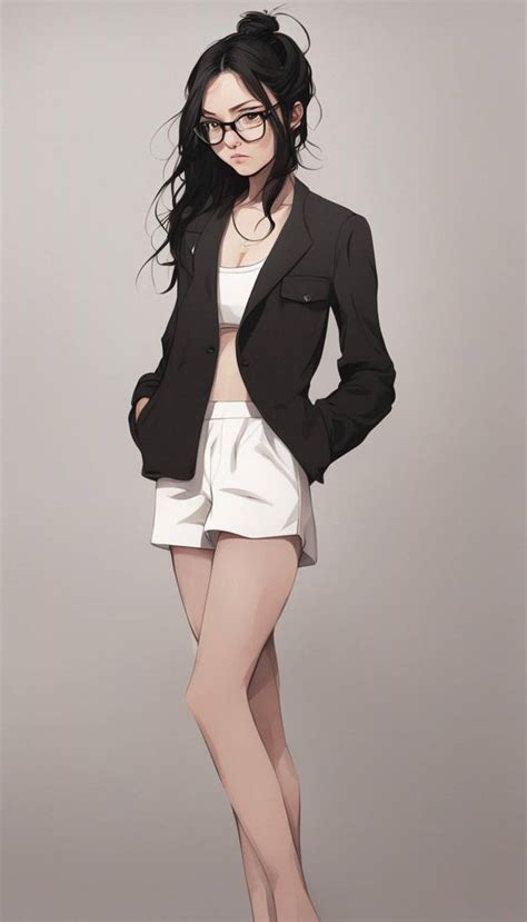 Nerdy Black Hair In A Bun Skinny Flat Chested Whit By Joecrow01 On