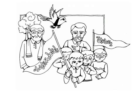 40 نقاشی سردار سلیمانی برای رنگ آمیزی کودکان؛ ساده و زیبا مینویسم