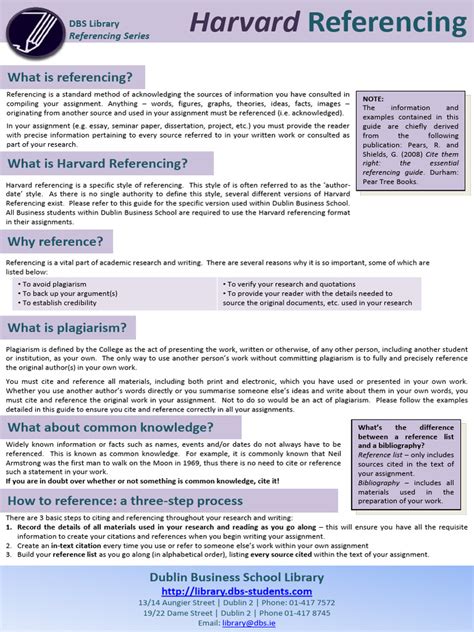 Harvard Referencing Guide Pdf Citation Plagiarism