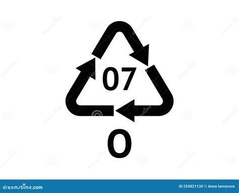 Plastic Recycling Codes Stock Vector Illustration Of Symbol 254821130
