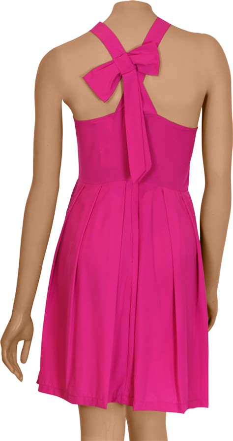 Pink Bow Flare Dress Pink Bow Flare Dress Cocktail Dress Clipart