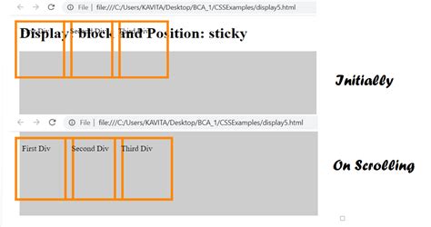 Examples of Display and Position Properties in CSS - Programmingempire