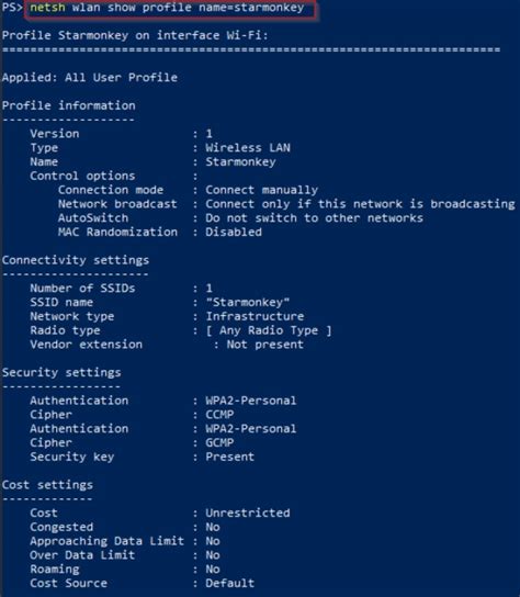 View Wireless Profile Pw Information Using Powershell Or Cmd