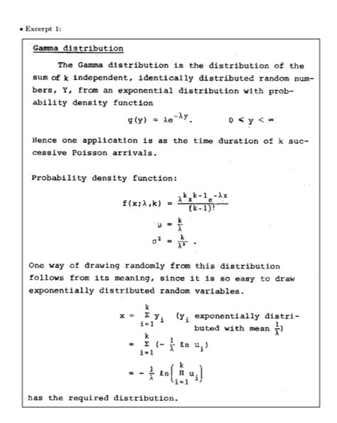 solved excerpt 1 gamma distribution the gamma
