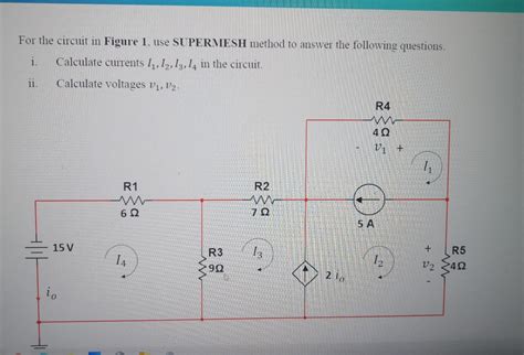 Solved For The Circuit In Figure Use SUPERMESH Method To Chegg