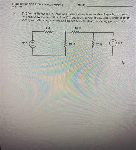 solved 2 30 ﻿for the below circuit solve for all branch