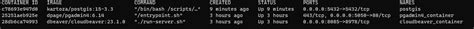 Postgresql Kartosapostgis Docker Impossible To Connect Except For Pgadmin Stack Overflow